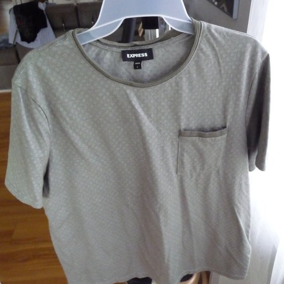 Express | Shirts | Express Men Cotton Blend Greyish Color Small Front ...